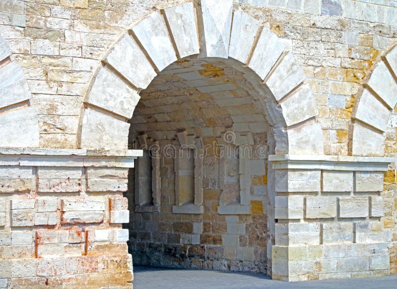 Ancient Vaulted Hall of Old Fortress Stock Image - Image of citadel ...