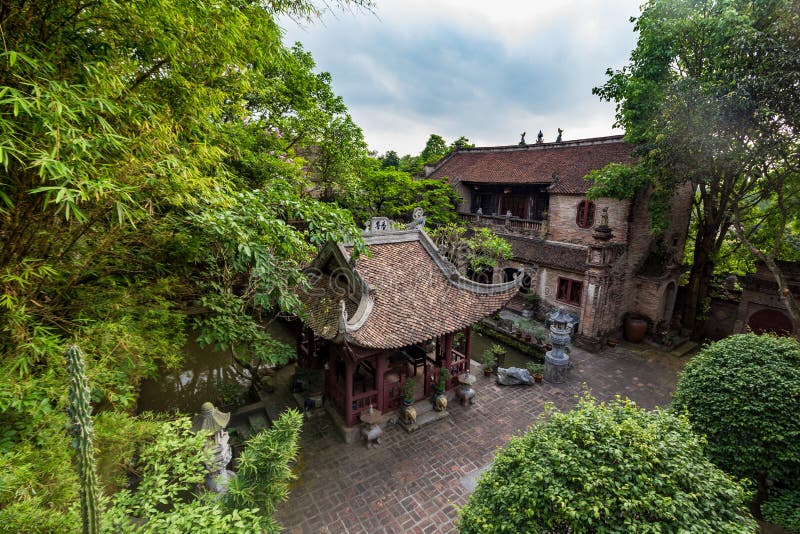 Ancient Vietnamese house stock image. Image of beautiful - 229017077