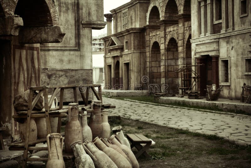 Ancient View of the Buildings Stock Image - Image of frame, aged: 27852785