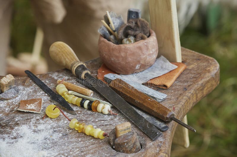 Ancient Viking Tools for Stone Processing in Denmark Stock Image ...