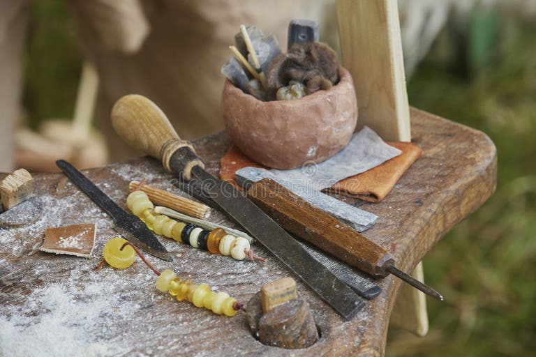 Ancient Viking Tools for Stone Processing in Denmark Stock Image ...