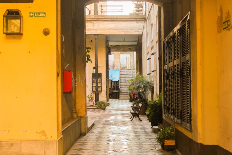 Vintage Corridor Building Architecture Traditional Stock Photo - Image ...