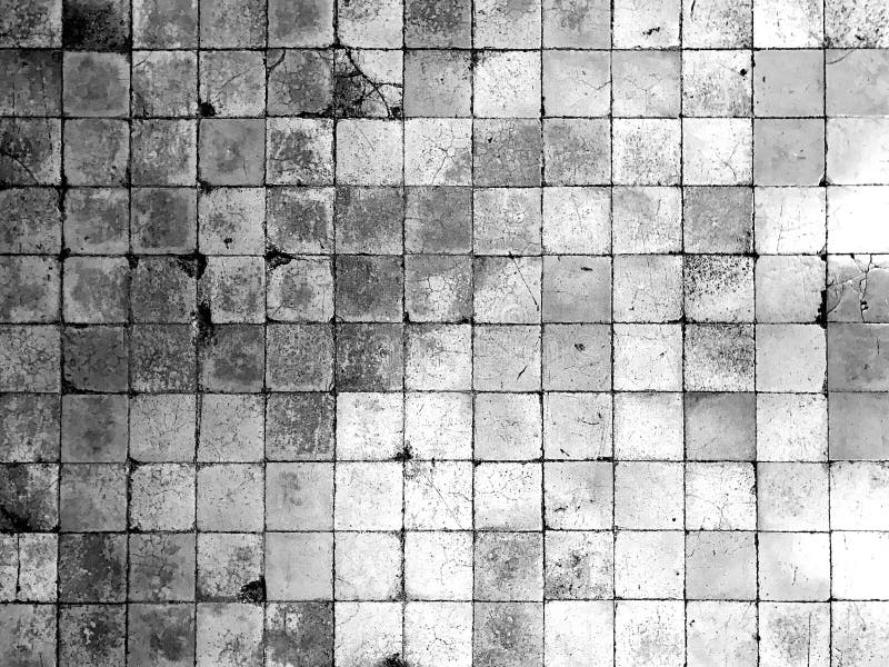Ancient Vintage Cracked Square Tile Floor or Wall for Background and ...
