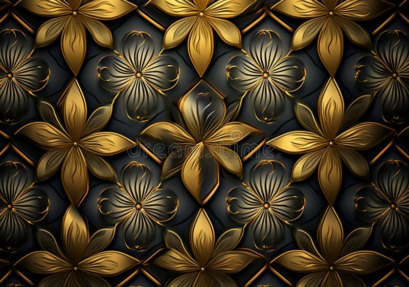Ancient Vintage Pattern with Pattern Dark and Gold Generative a Stock ...