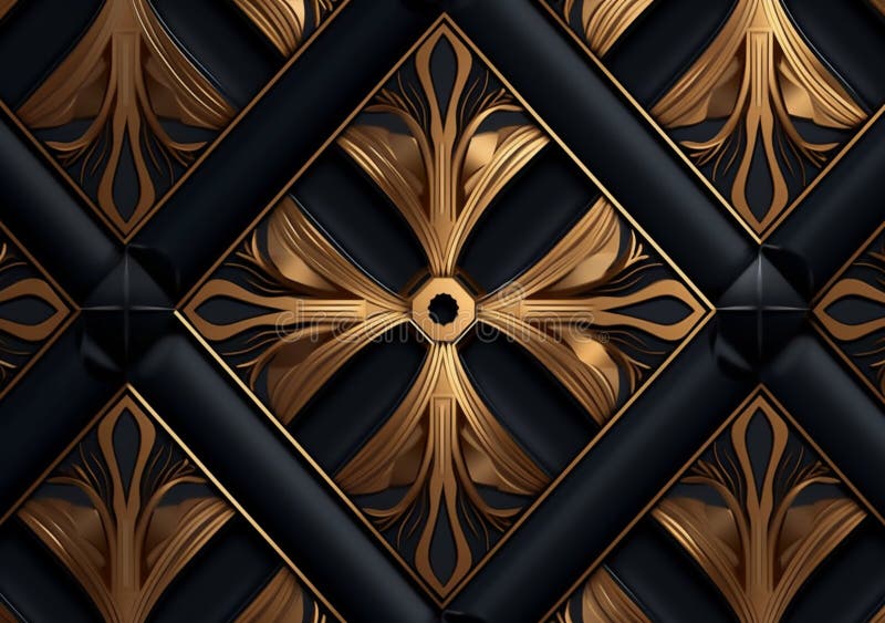 Ancient Vintage Pattern with Pattern Dark and Gold Generative a Stock ...