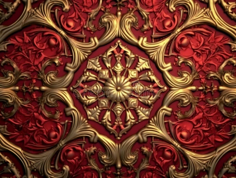 Ancient Vintage Pattern with Pattern Dark and Gold Generative a Stock ...