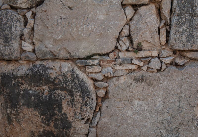 Ancient Wall Background with Old Concrete Bricks Stock Photo - Image of ...