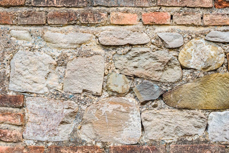 Ancient Wall from Big Colourful Brick Stones Stock Photo - Image of ...