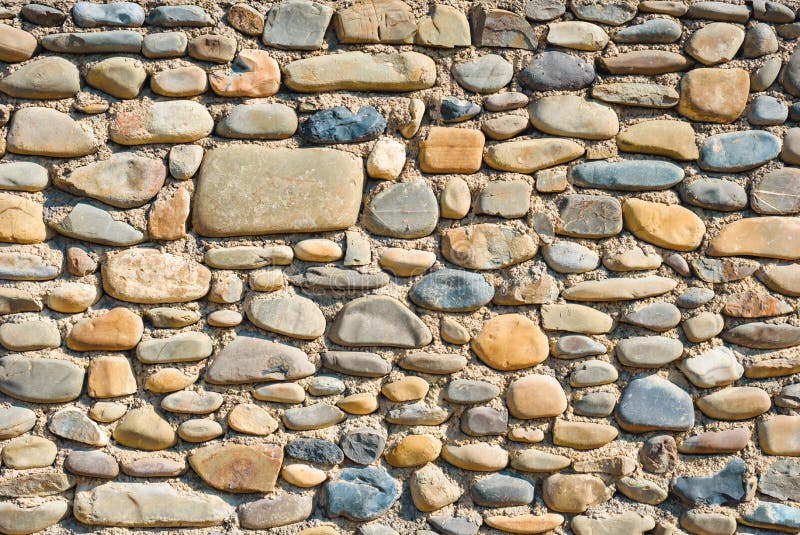 Ancient Wall from Big Colourful Brick Stones Stock Photo - Image of ...