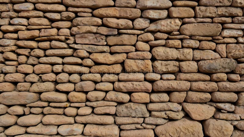 Ancient Wall Composed by Stacked Stones Stock Image - Image of adobe ...