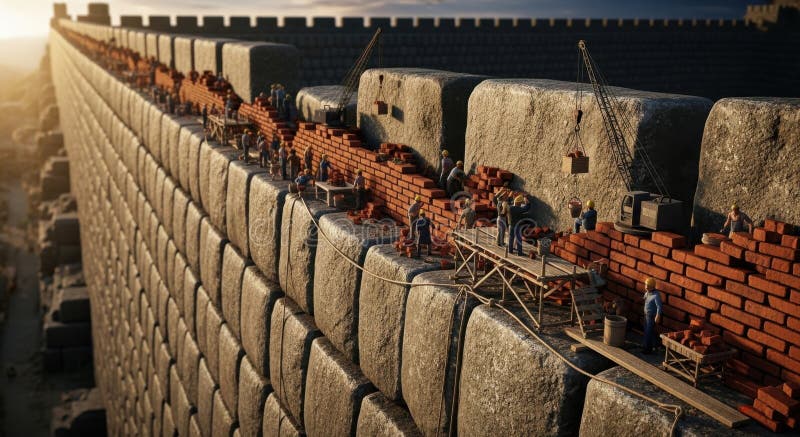 Laborers Building Monumental Structure Stock Illustrations – 7 Laborers ...