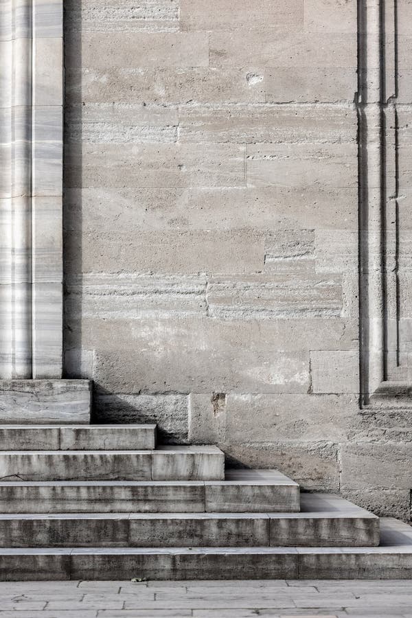Ancient Wall with Marble Steps Stock Image - Image of traditional ...