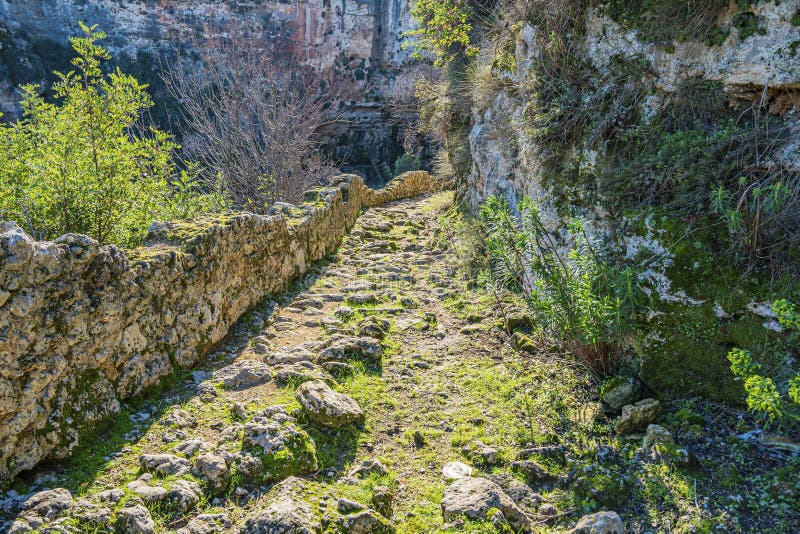 Ancient wall and pathway stock image. Image of archeology - 209174457