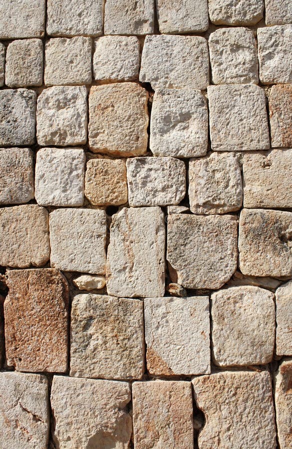 Ancient Wall of Stone Blocks in Uxmal, Mexico Stock Image - Image of ...