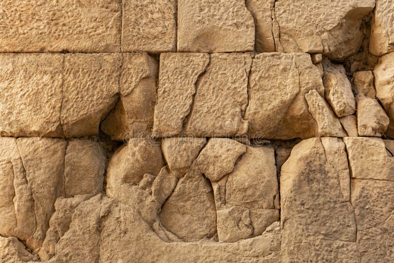 Ancient Wall Texture of Cracked Stone Blocks Stock Photo - Image of ...