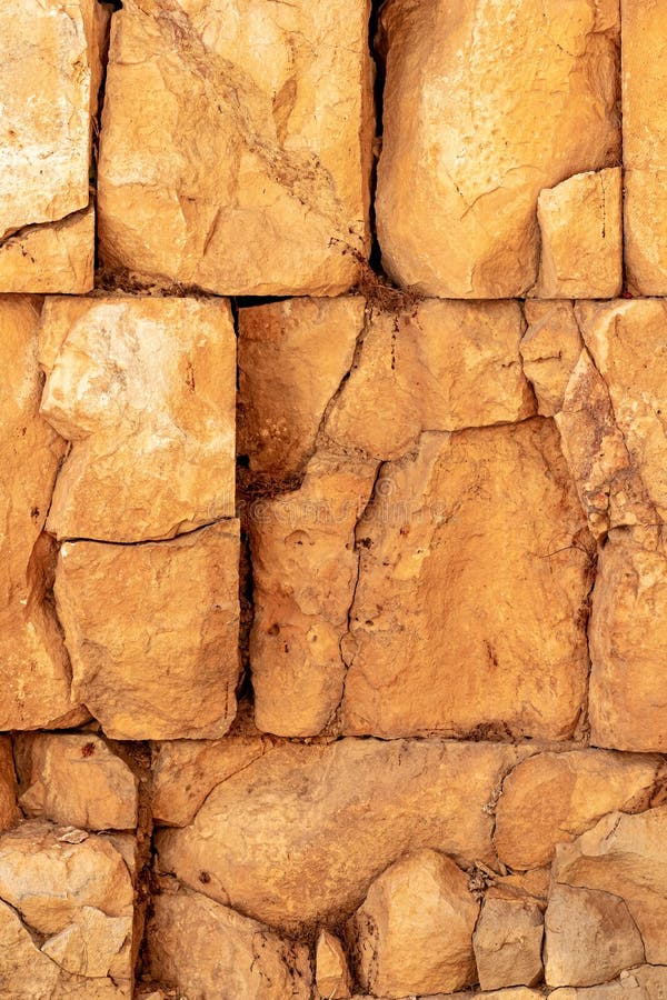 Ancient Wall Texture of Cracked Stone Blocks Stock Photo - Image of ...