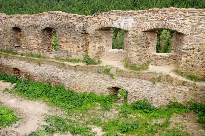 Ancient wall with windows stock photo. Image of aristocratic - 25126744