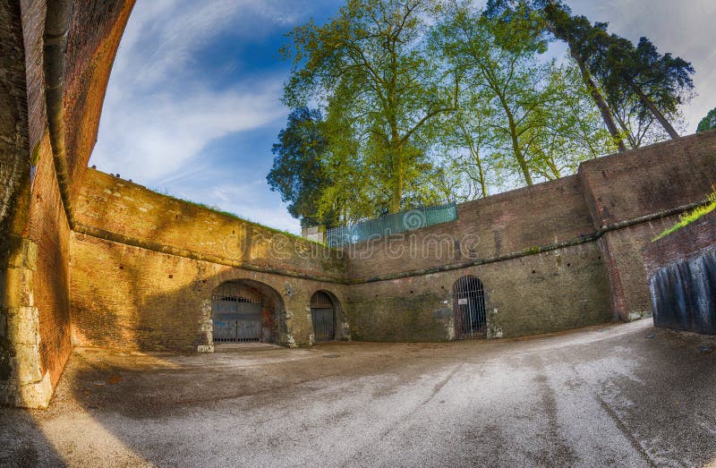 Ancient Walls of Lucca, Italy Stock Photo - Image of outside, tower ...