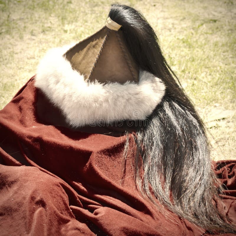 Ancient Warrior Fur Hat stock image. Image of ancient - 41980075
