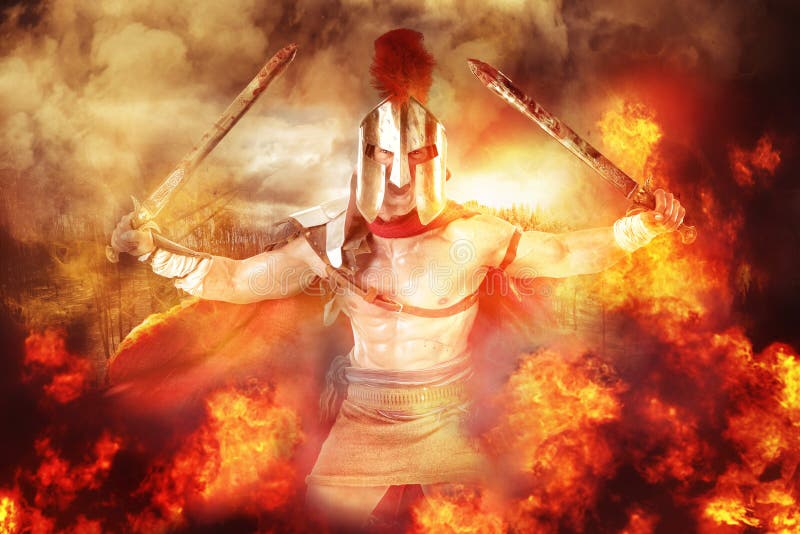 Ancient Soldier or Gladiator Stock Image - Image of roman, muscular ...