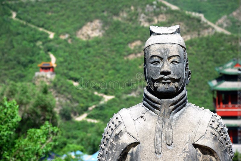 Ancient Warrior on the Great Wall Stock Photo - Image of ancient ...