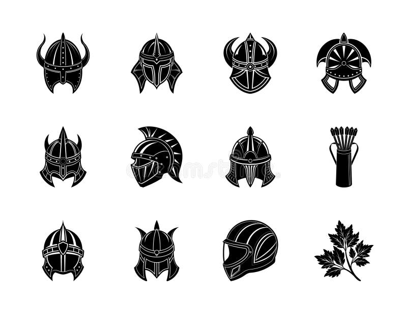 Ancient Warrior Symbols Nordic Man Head Vector & Photo (Free Trial)
