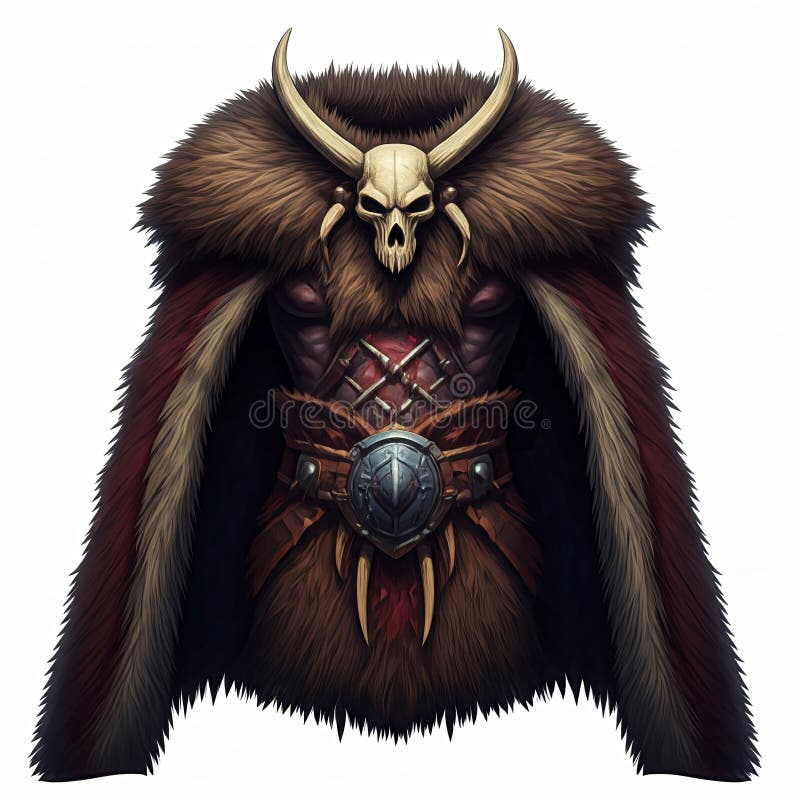 Ancient Warriorâ€™s Fur Coat Stock Illustration - Illustration of ...