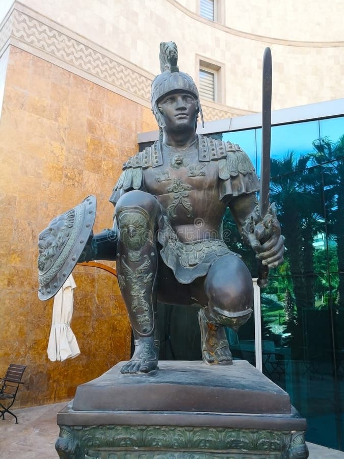 Ancient Warrior Statue, Turkey-April 1, 2018. Ancient Warrior Statue As ...