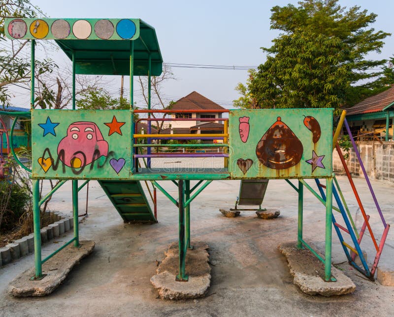 Ancient waste playground stock image. Image of setting - 51321711