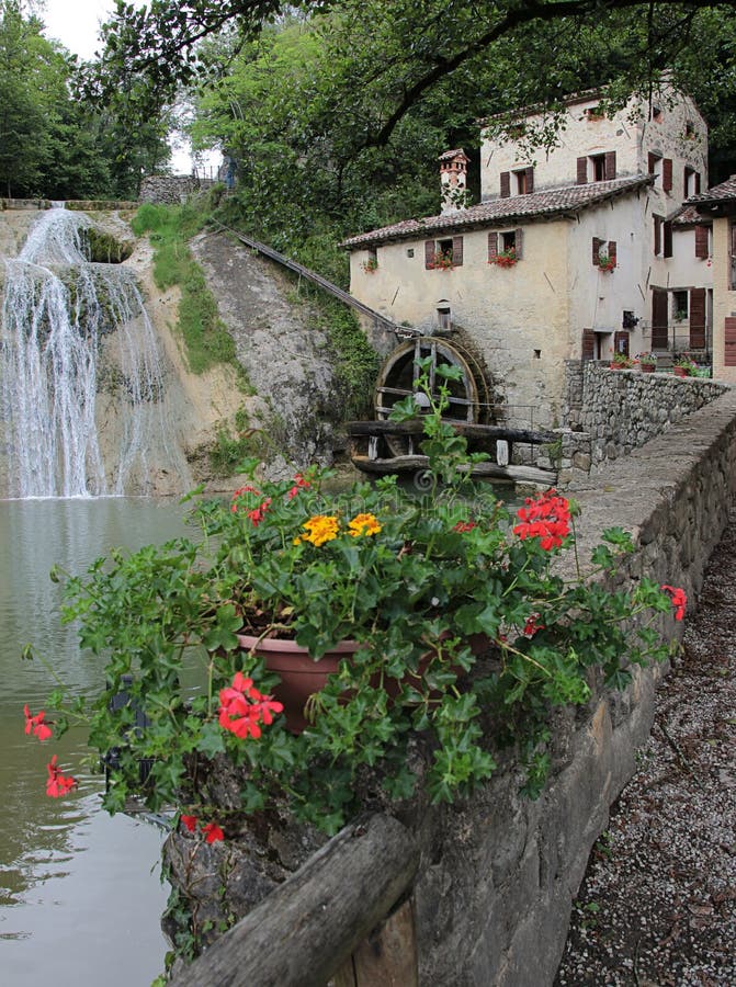Ancient Water Mill in the North of Italy Stock Photo - Image of ...