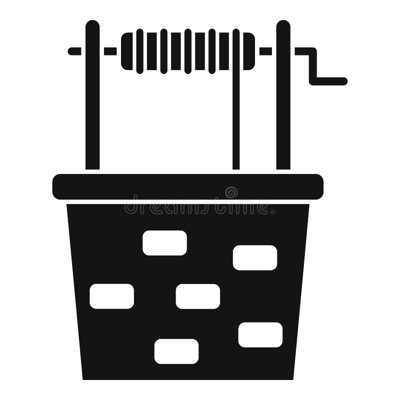 Ancient Water Well Icon, Simple Style Stock Vector - Illustration of ...