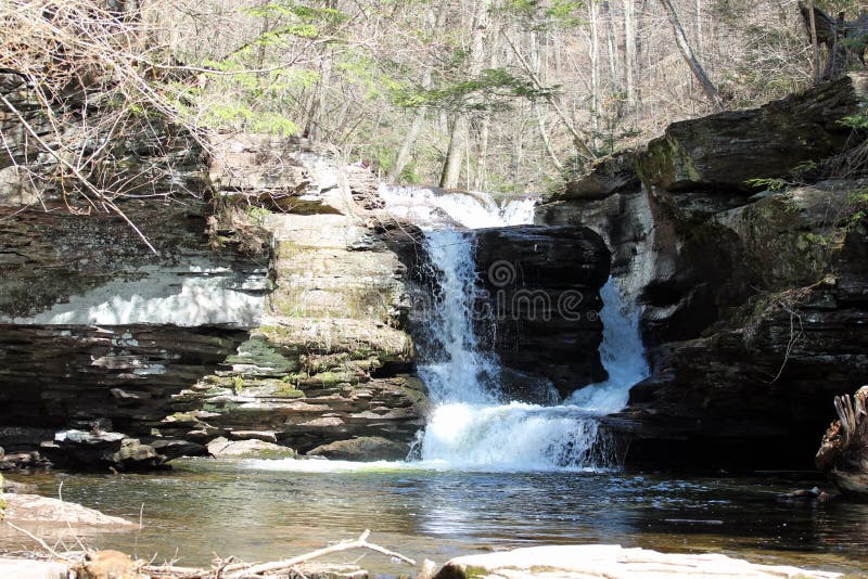 Ancient waterfall stock image. Image of trail, long, ancient - 70636409