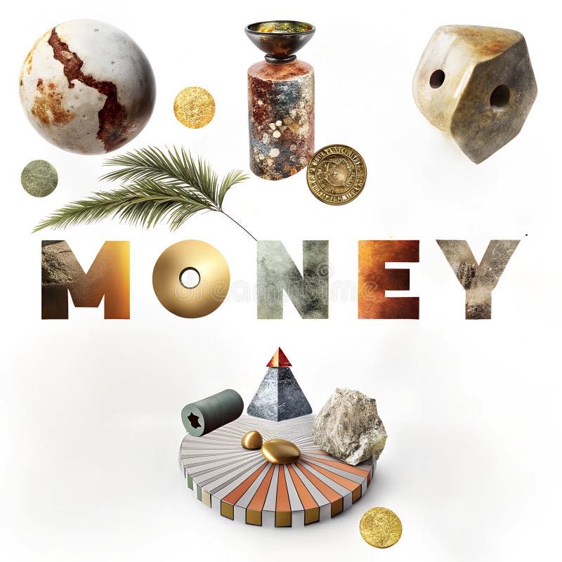 Ancient Wealth: a Monetary Journey through Time Stock Illustration ...