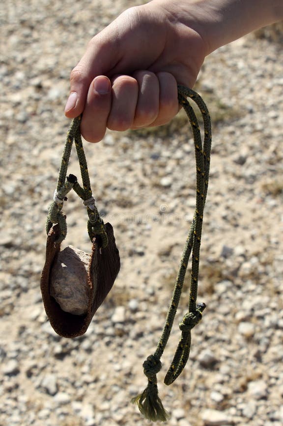 Ancient Weapon - Sling for Stone Throwing. Stock Photo - Image of ...