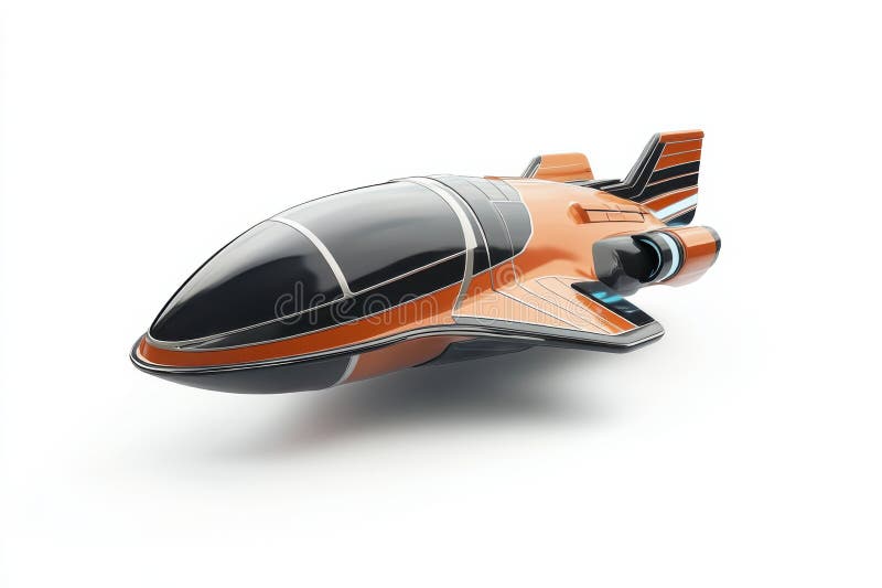 Old Rusty Spaceship Flying in the Sky, Science Fiction Concept Stock ...