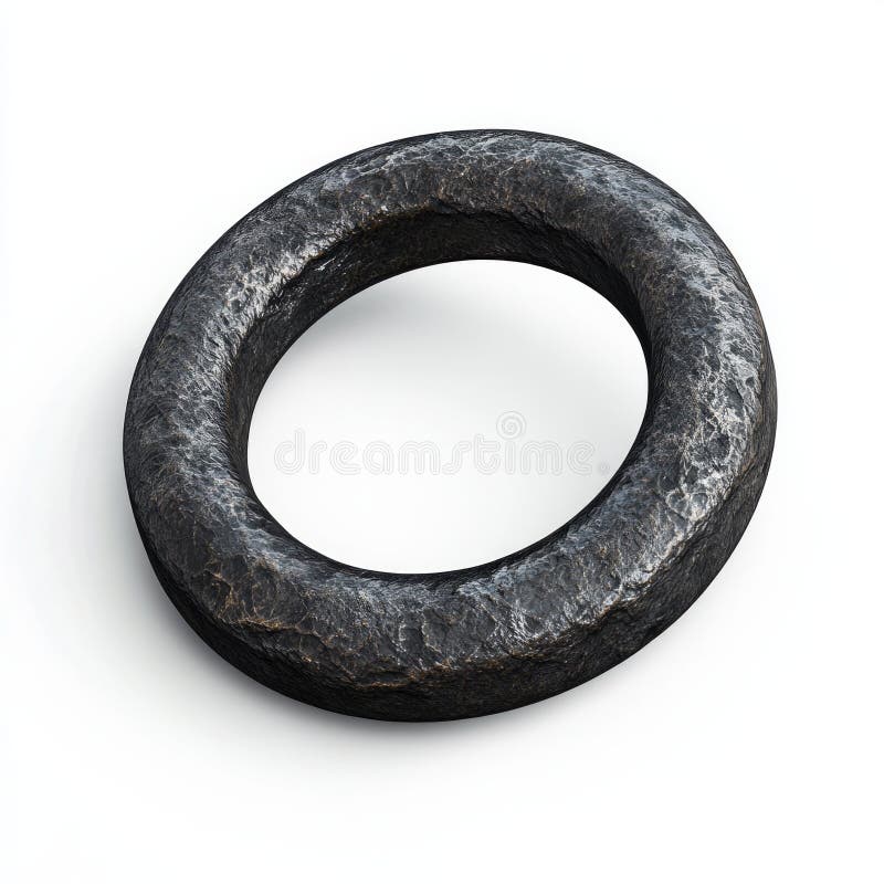 Ancient Weathered Stone Ring with Textured Surface Stock Image - Image ...