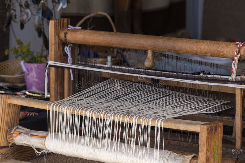Ancient weaving loom stock image. Image of cotton, traditional - 275746557