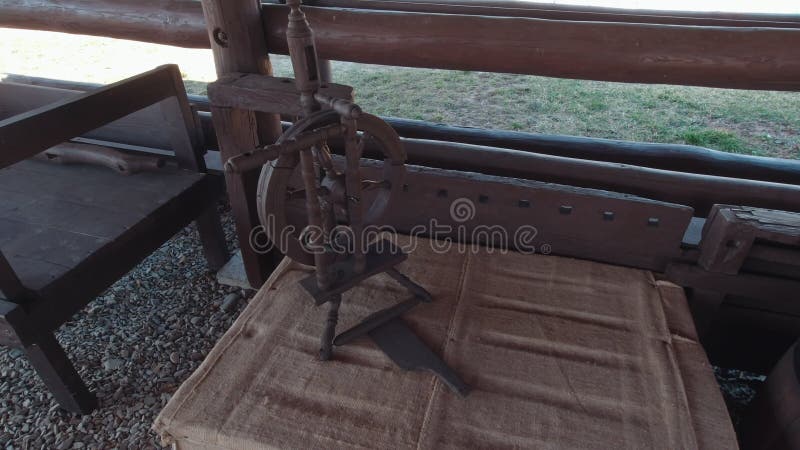 Ancient Weaving Loom stock footage. Video of outdoors - 245973934