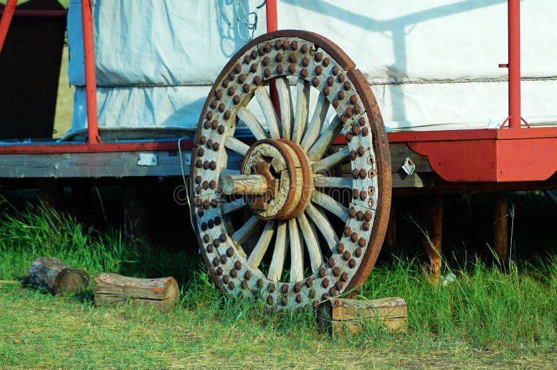 Ancient wheel stock photo. Image of mongolia, nails, produced - 8426986