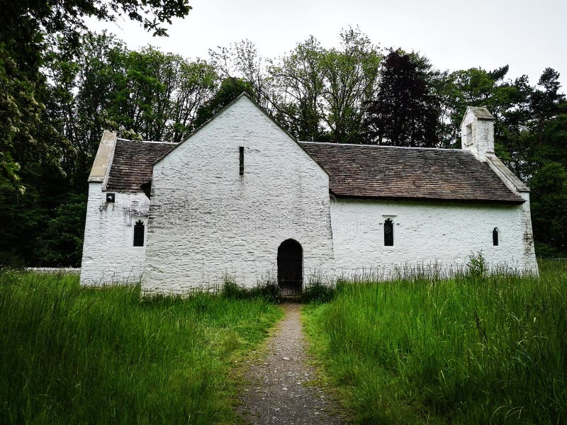 Ancient white church stock photo. Image of fagans, museum - 76405100