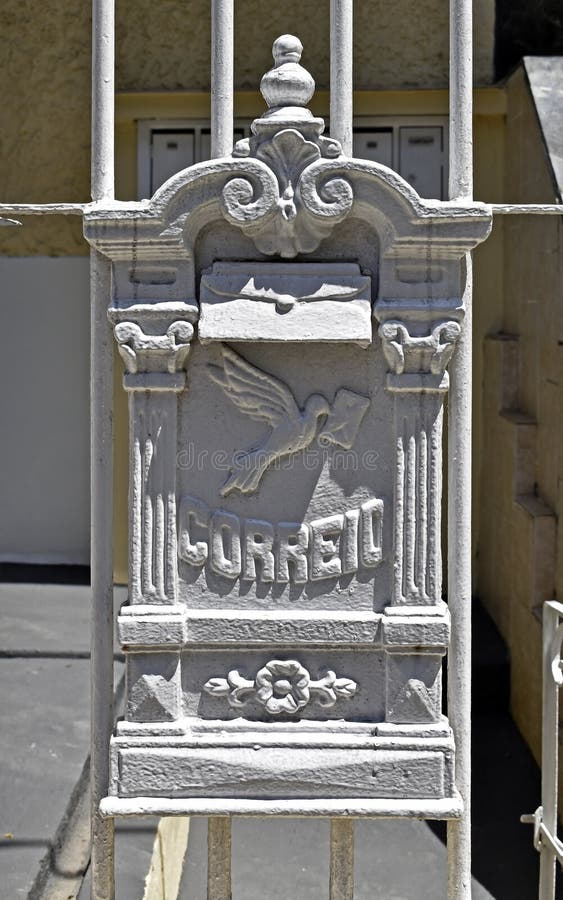 Ancient White Mail Box in Rio Stock Photo - Image of mailbox, classic ...