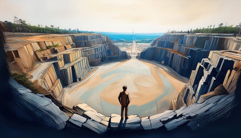 Ancient Winding Path into the Earth S Core Stock Illustration ...