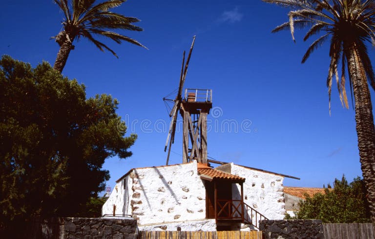 Ancient windmill stock image. Image of islands, wooden - 4373853