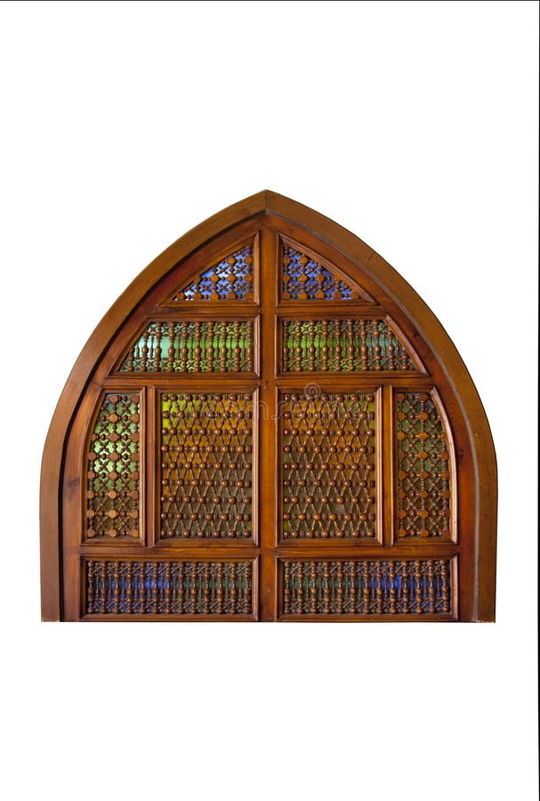 Ancient Window with Decorative Grid Stock Image - Image of exterior ...