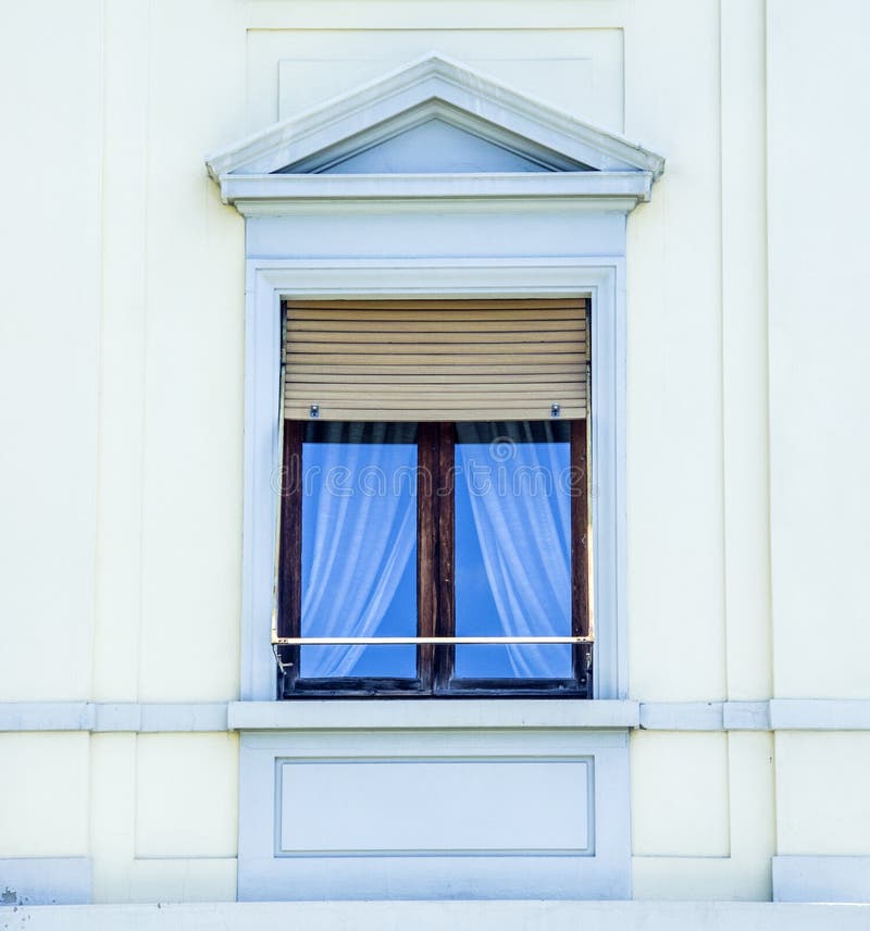 Ancient Window of Historic Building Stock Photo - Image of handle ...