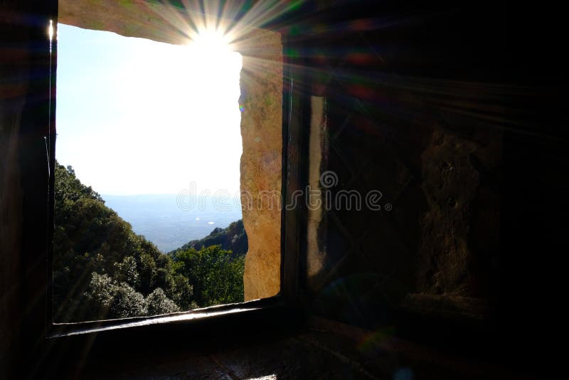 Ancient Window with a Sunbeam in a Building Built in Flat in the ...