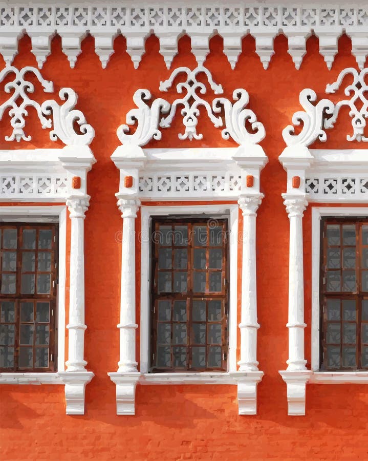 Ancient windows stock illustration. Illustration of emergence - 7140738