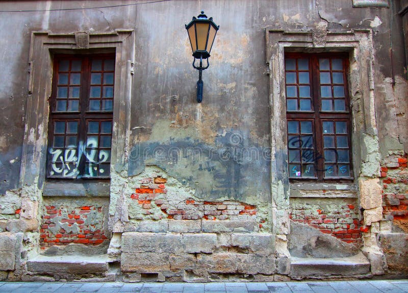 Ancient windows. stock photo. Image of uniqueness, facade - 102240836