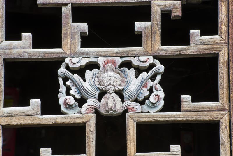 Ancient Chinese Carved Windows Stock Photo - Image of esplanade ...