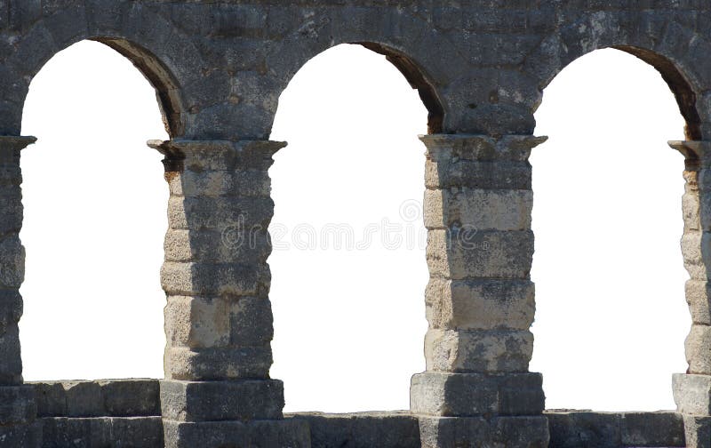 Ancient windows stock image. Image of three, arena, object - 51671269